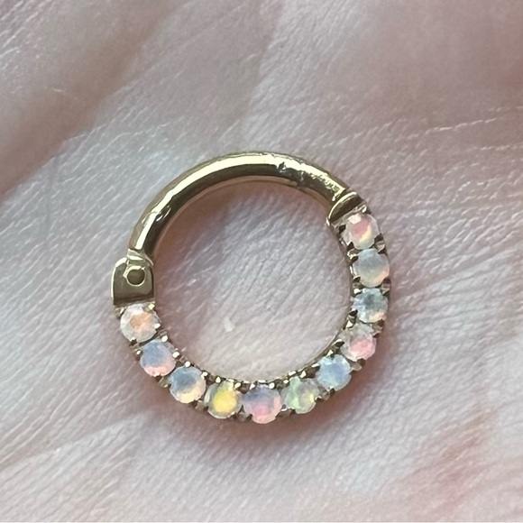 Maria Tash | Jewelry | Maria Tash Opal Horizontal Eternity Hoop Earring ...